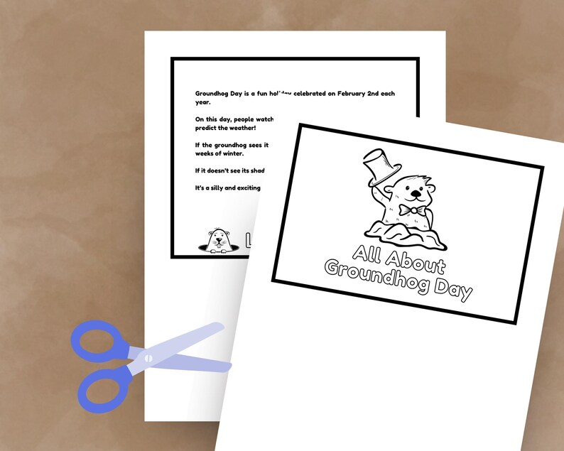 Groundhog Day Flip Book Printable, Groundhog Day Reading, Answering ...