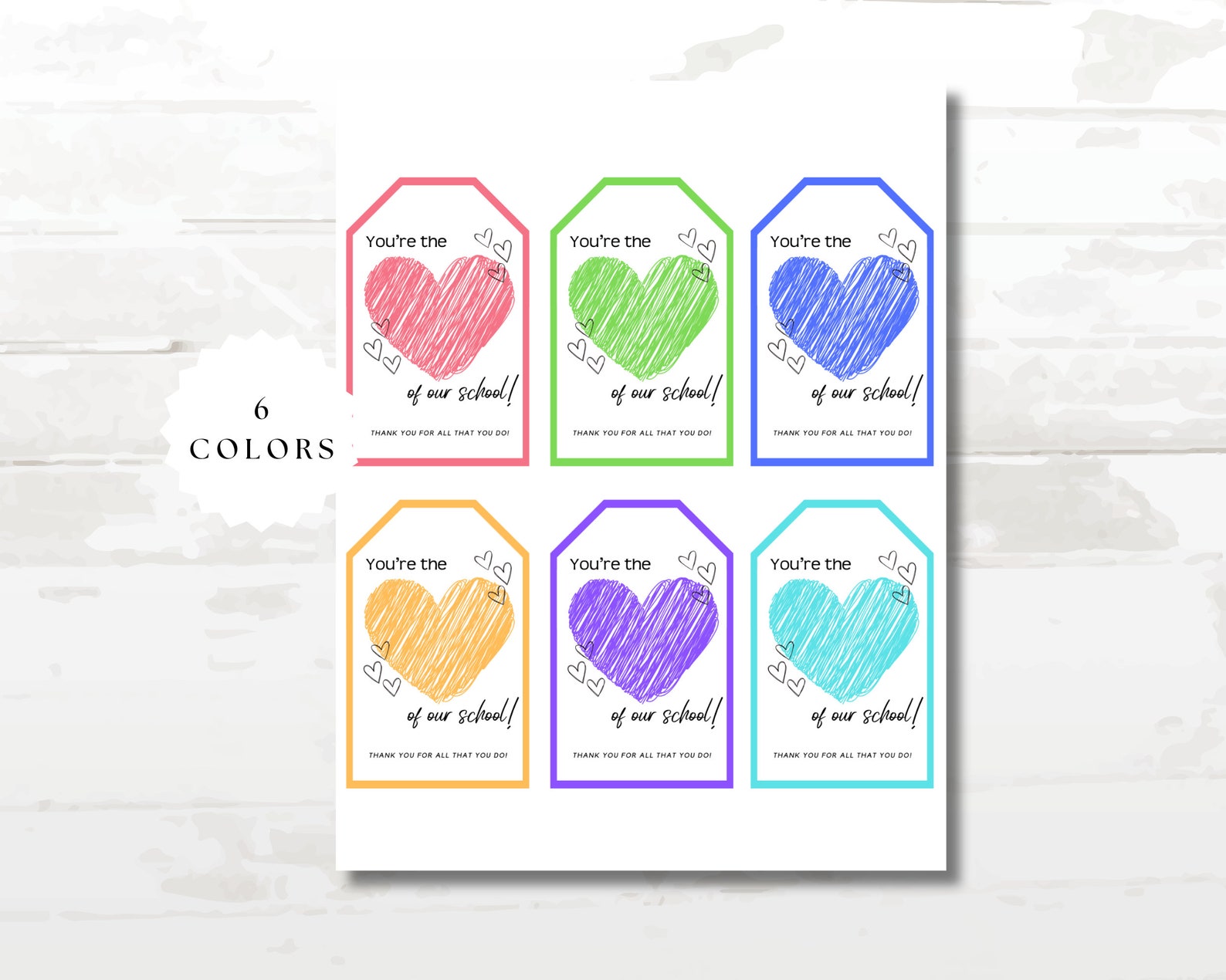 Printable Teacher Appreciation Gift Tag, Thank You for All You Do, You ...