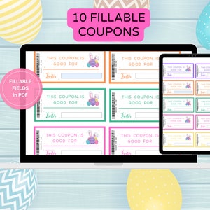 Printable Easter Coupons for Kids, Editable Kids Easter Coupon Book ...