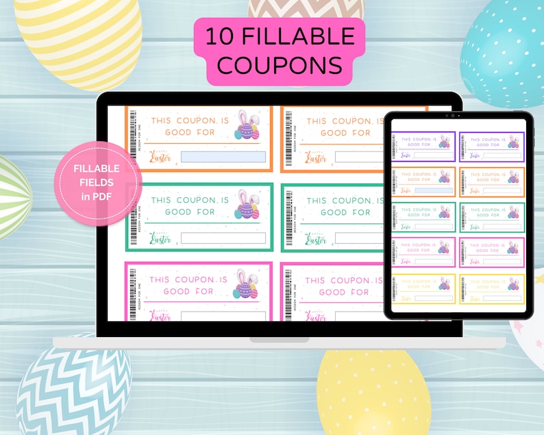 Printable Easter Coupons for Kids, Editable Kids Easter Coupon Book ...