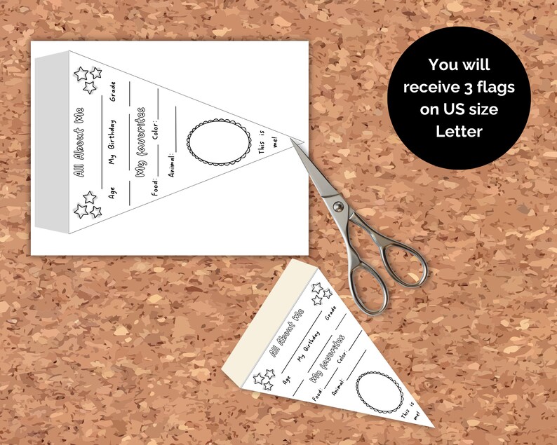 Printable Back to School Pennant Flag, Classroom Bulletin Board, All ...