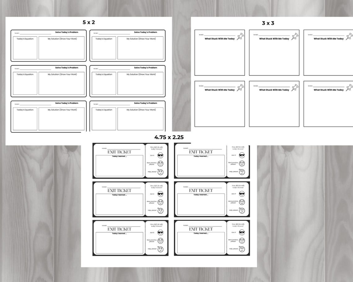 Exit Ticket Printable, Student Reflection, Quick Assessment, Student ...