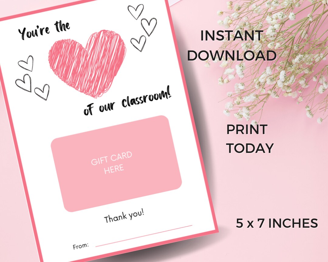 Teacher Appreciation Gift Card Holder, Valentine Gift Card Holder ...