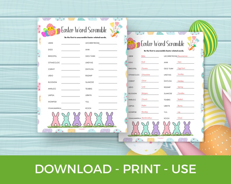 Easter Games Bundle Printable, Easter Activities, Easter Party Games ...