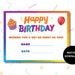 Birthday Certificate for Student, Birthday Certificate for Kids, School ...