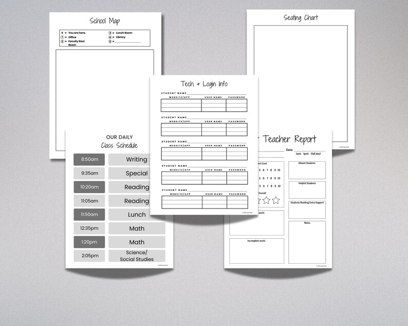 Substitute Teacher Binder Editable Template, Substitute Plans, Sub Plan ...