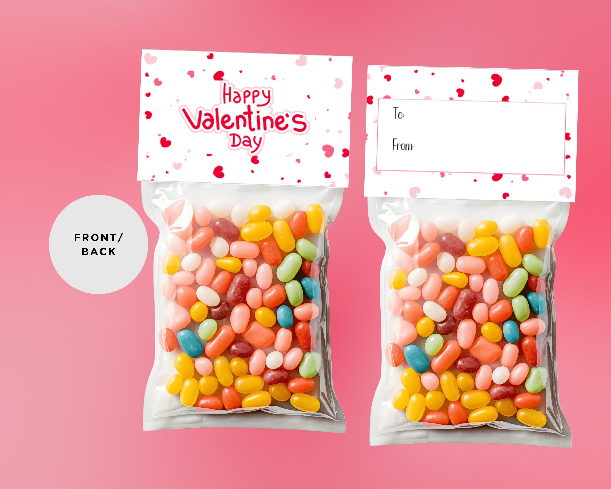 Valentine's Day Bag Topper Printable, Candy Bag Treat Topper, Cookie ...