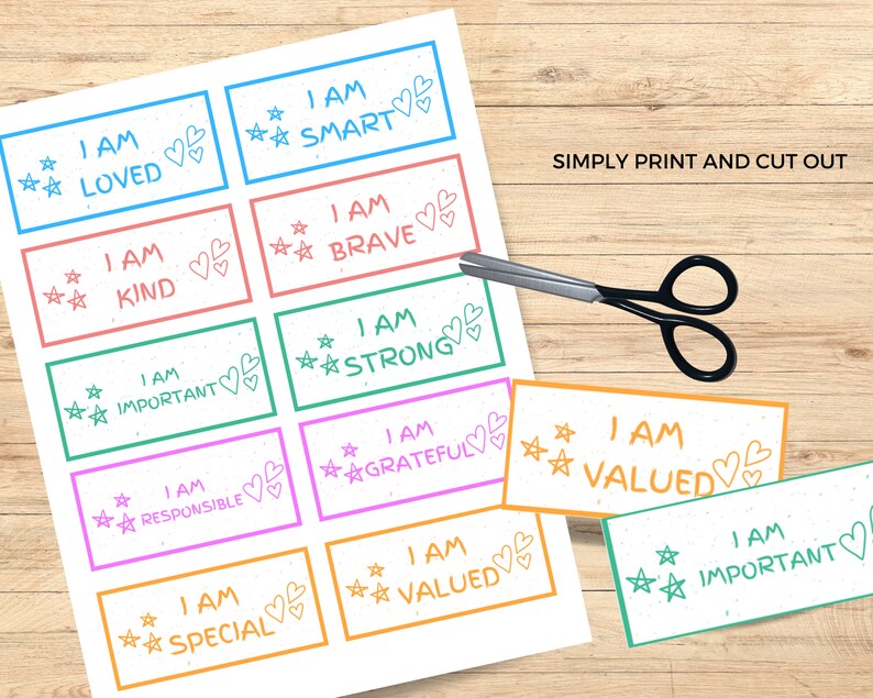 Affirmation Cards for Kids Printable, 60 Positivity Cards, Positive ...