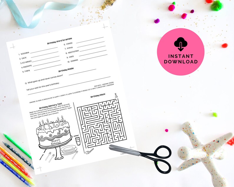 Student Birthday Coloring Card Digital, Coloring Activity Greeting Card ...