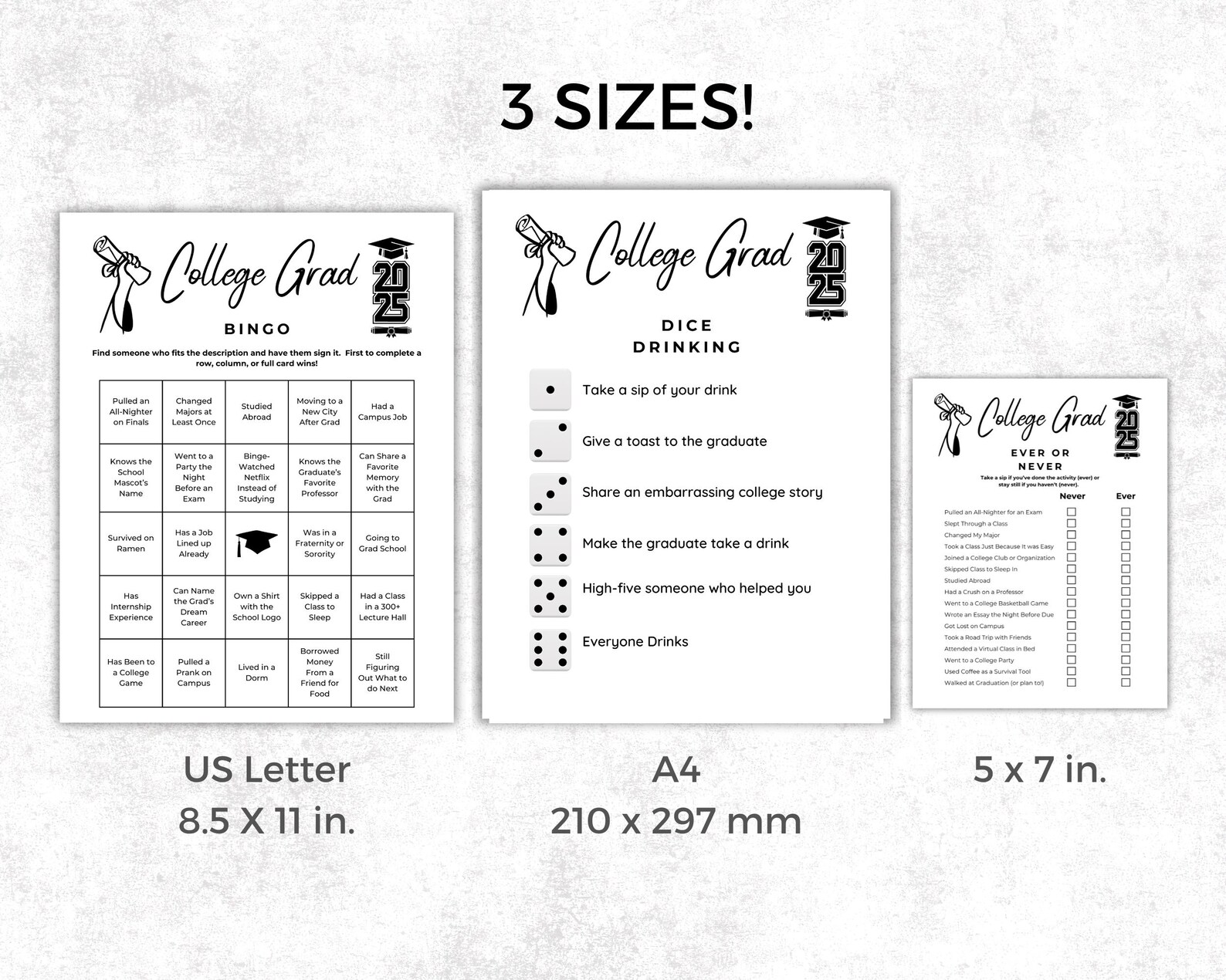 2025 Graduation Party Games, College Graduation Games, Class of 2025 ...