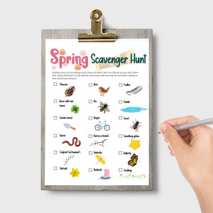 Spring Scavenger Hunt, Outdoor Scavenger Hunt for Teens, Printable ...