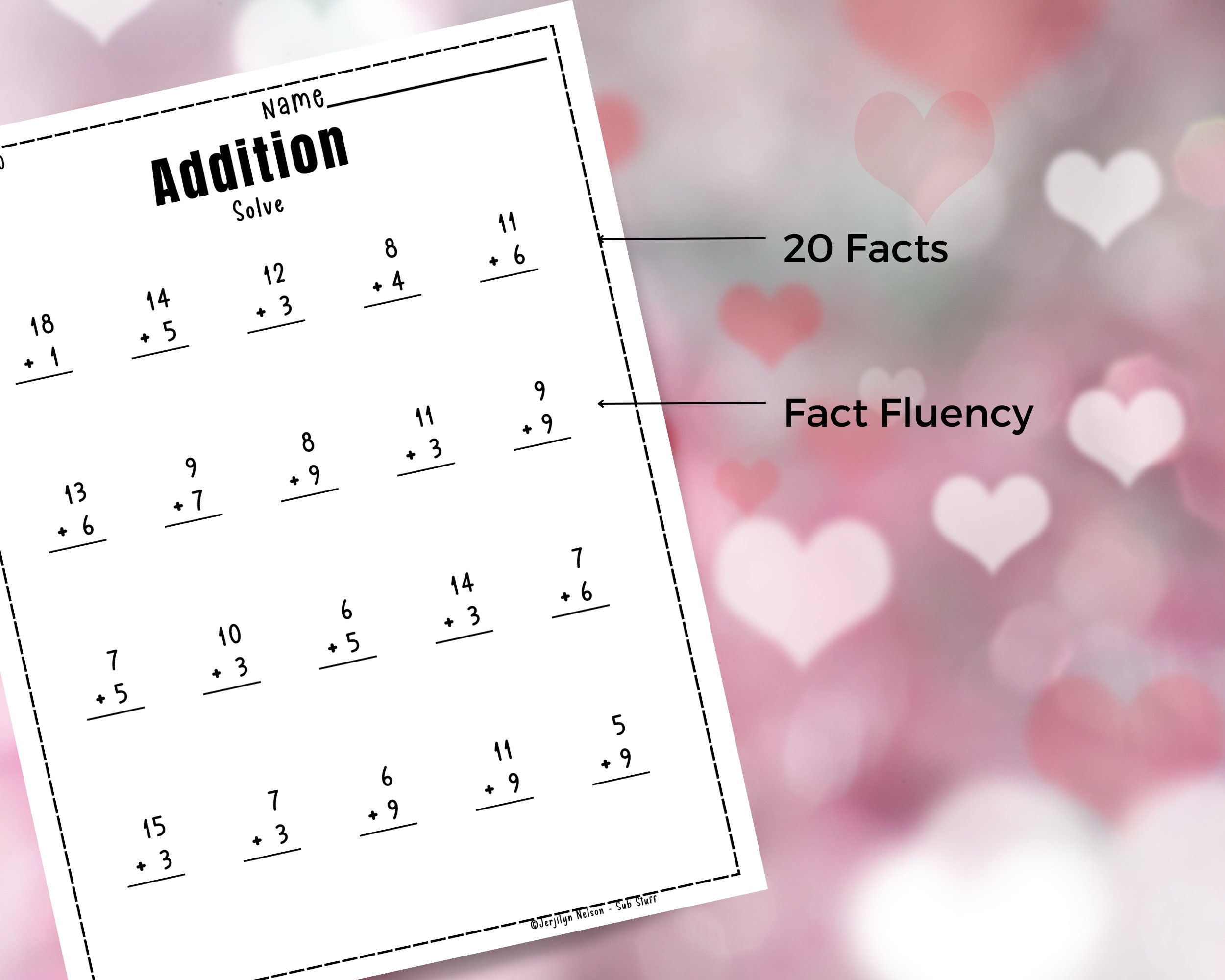 Valentine's Day Color by Number and Matching Addition to 20, Math Color ...