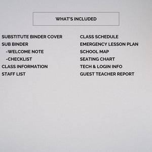 Substitute Teacher Binder Editable Template, Substitute Plans, Sub Plan ...