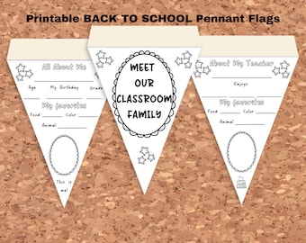 Back to School All About Me Pennant Flag - Etsy