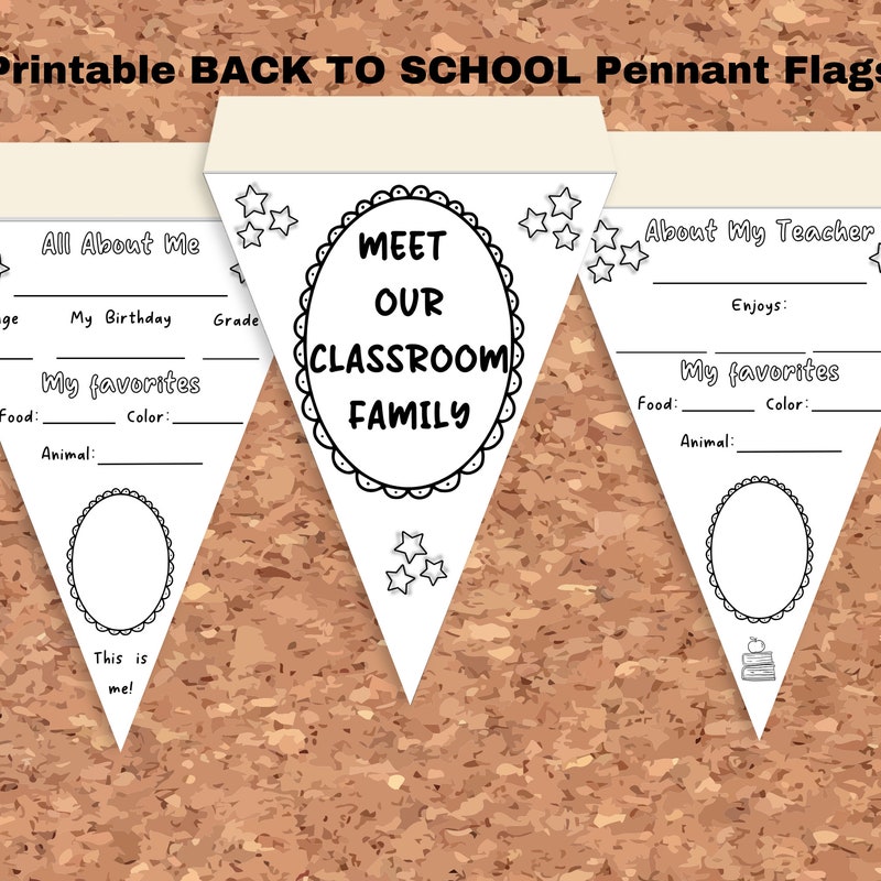 All About Me Pennant - Etsy