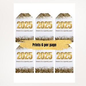 Happy New Year Gift Tag, Printable New Years Tag, New Years Eve Favor ...