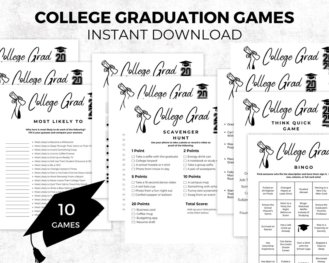 2025 Graduation Party Games, College Graduation Games, Class of 2025 ...