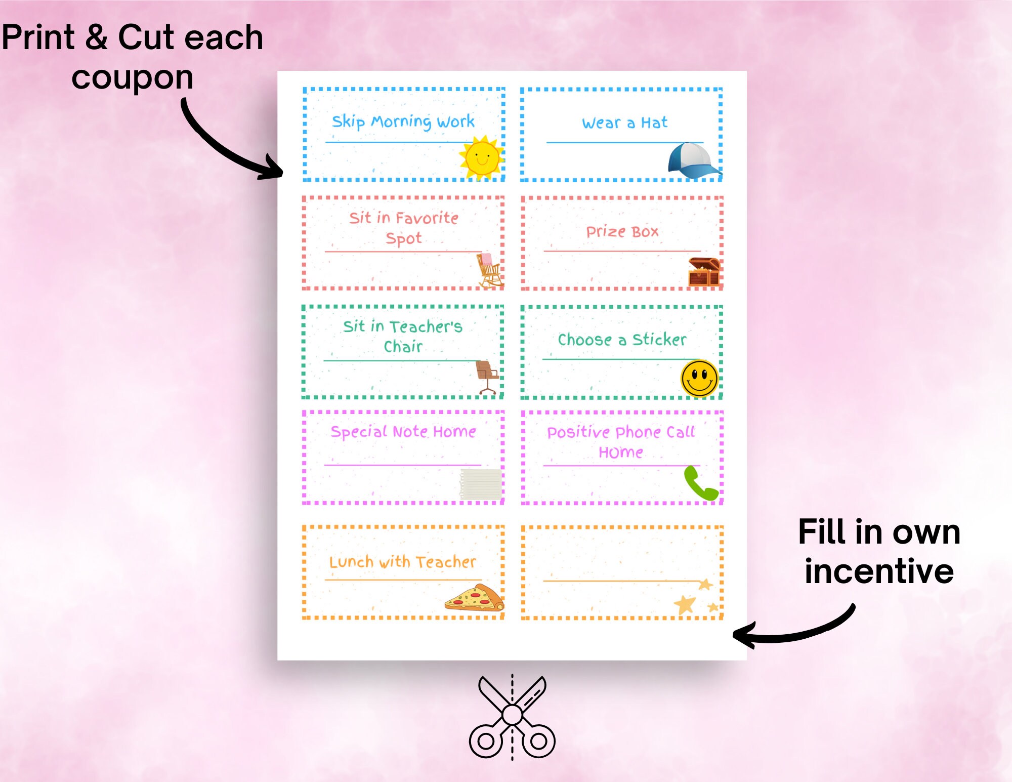 Classroom Reward Coupons Printable, Encourage Positive Behavior ...