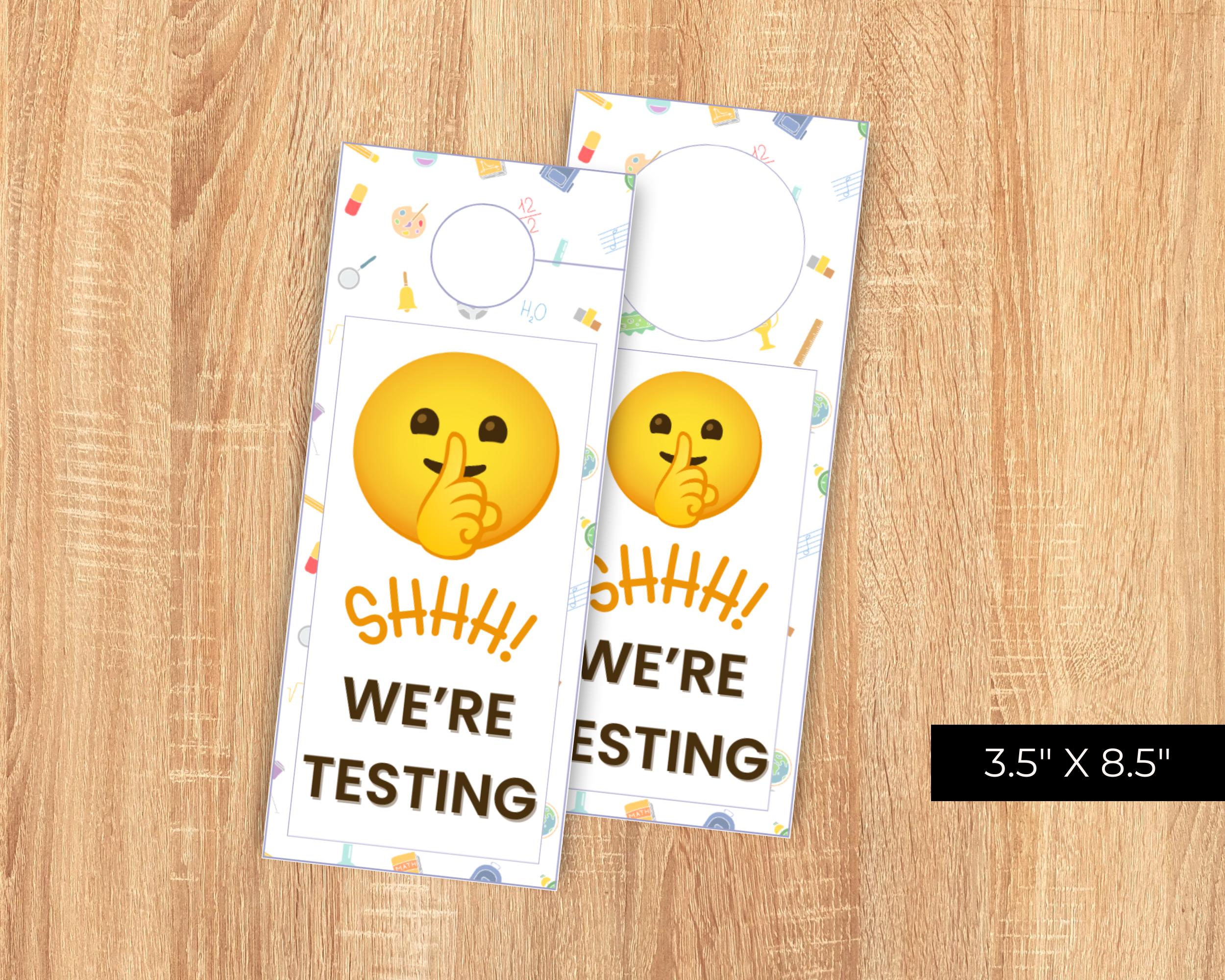 Door Sign for Testing Printable, Door Hanger, Classroom Sign, Door ...