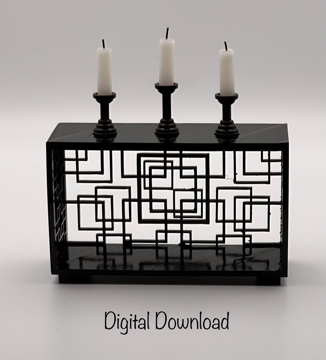 1/12 Scale Miniature Console Table With Squares - Etsy