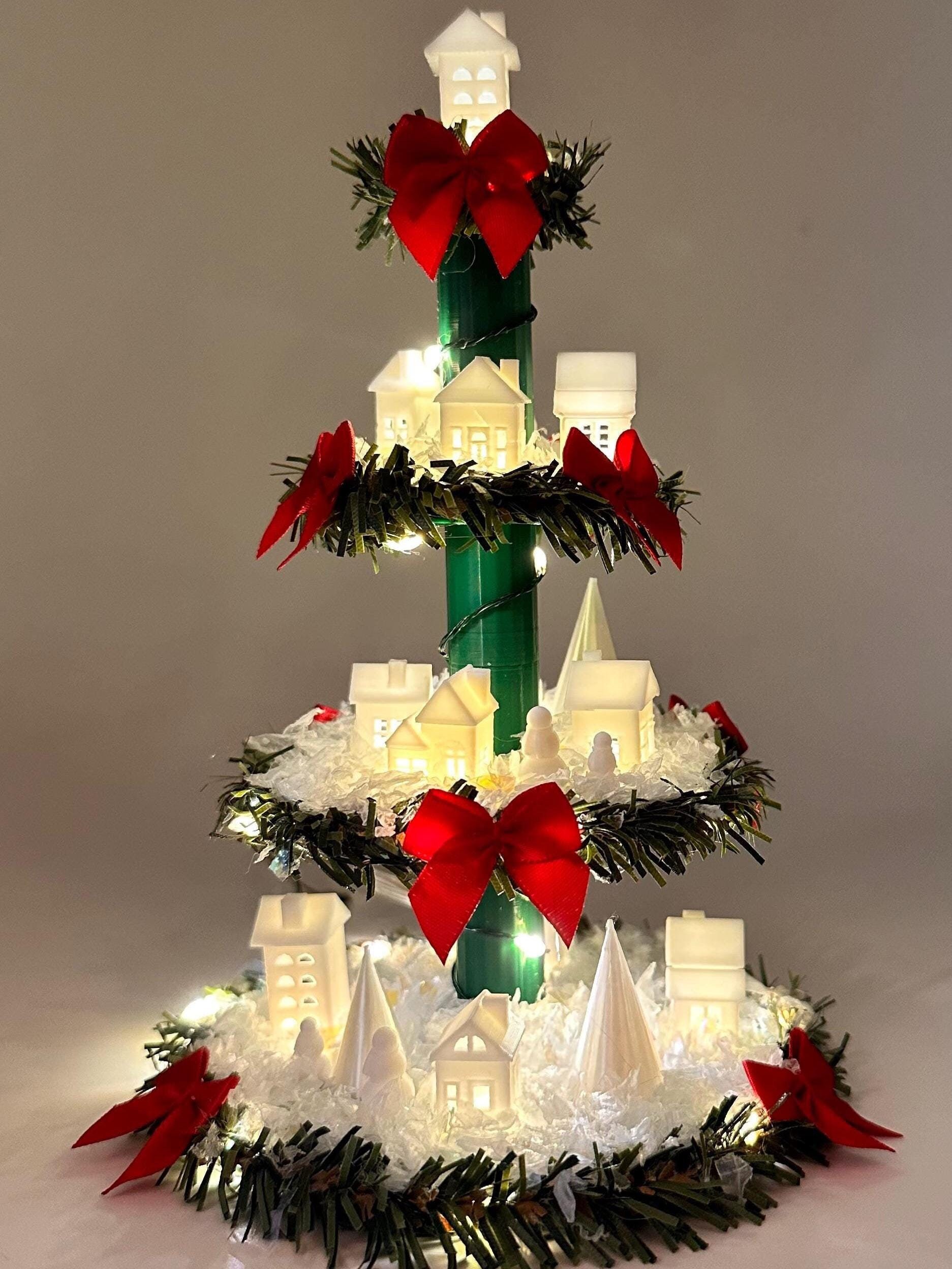1/12 Scale Christmas Village Tree Set - Etsy