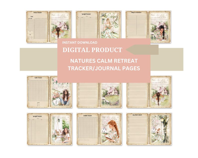 DIY Tracker Paper Pack: Printable A4 Journal Inserts (digital Download ...