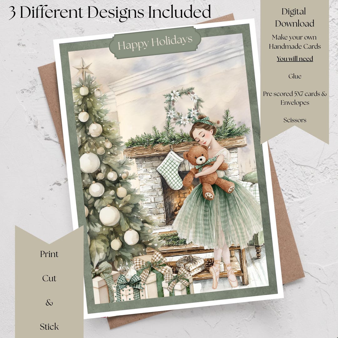 Christmas Card Making Kit, Yuletide Designs (digital Download) - Etsy