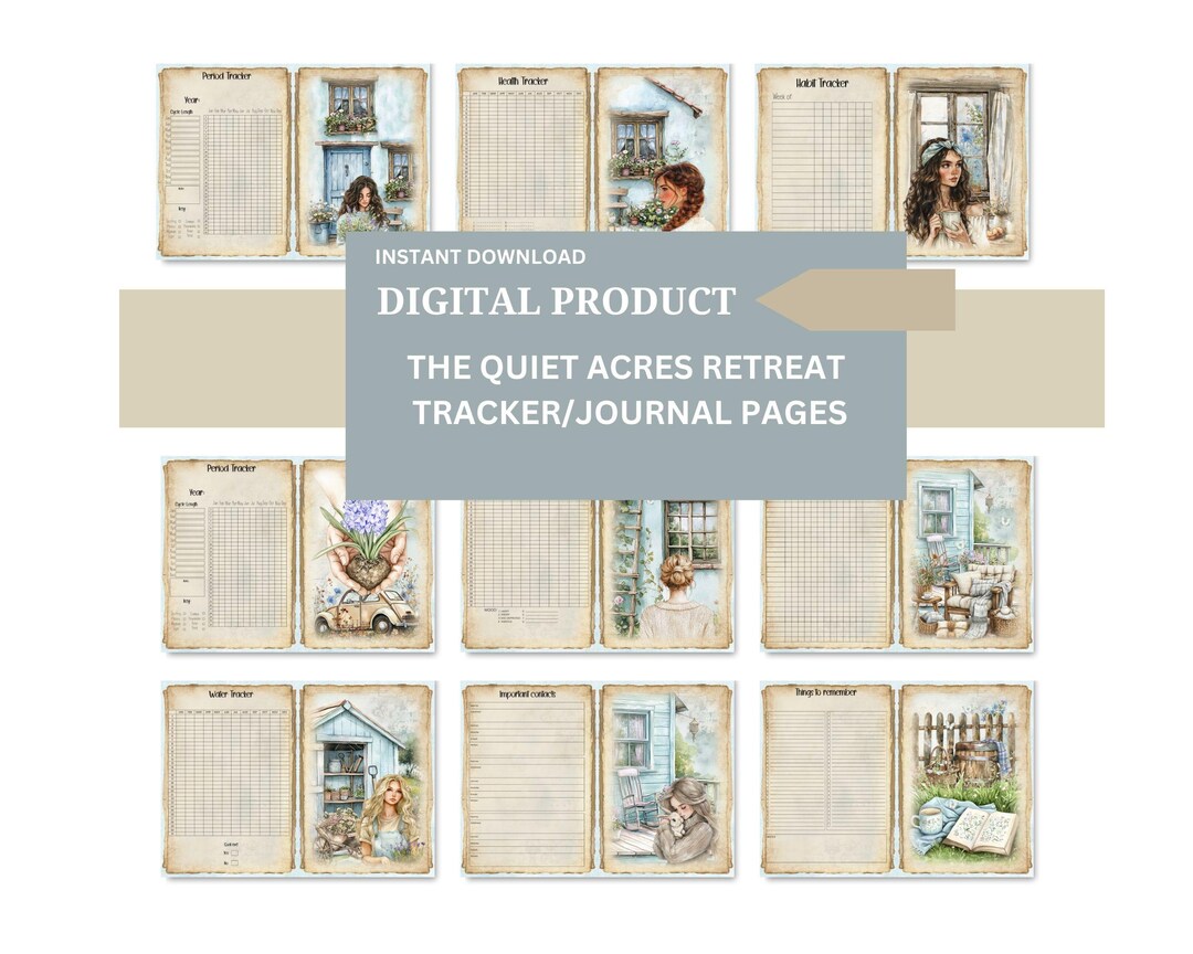 DIY Journal Tracker Paper Pack: Printable A4 Habit, Mood & Health ...