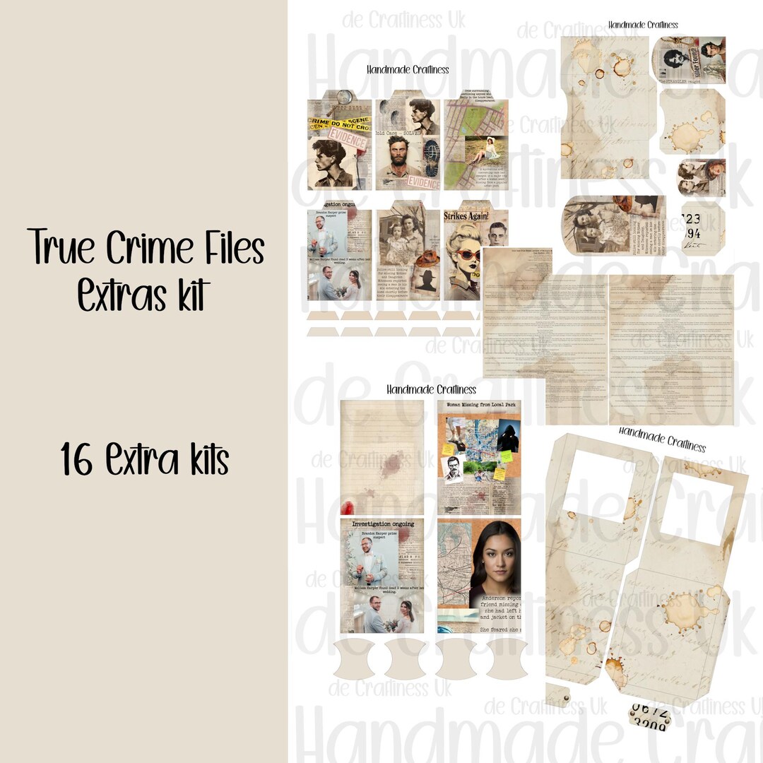 True Crime Extras Digital Download, Scrapbooking, Ephemera, Luxury ...