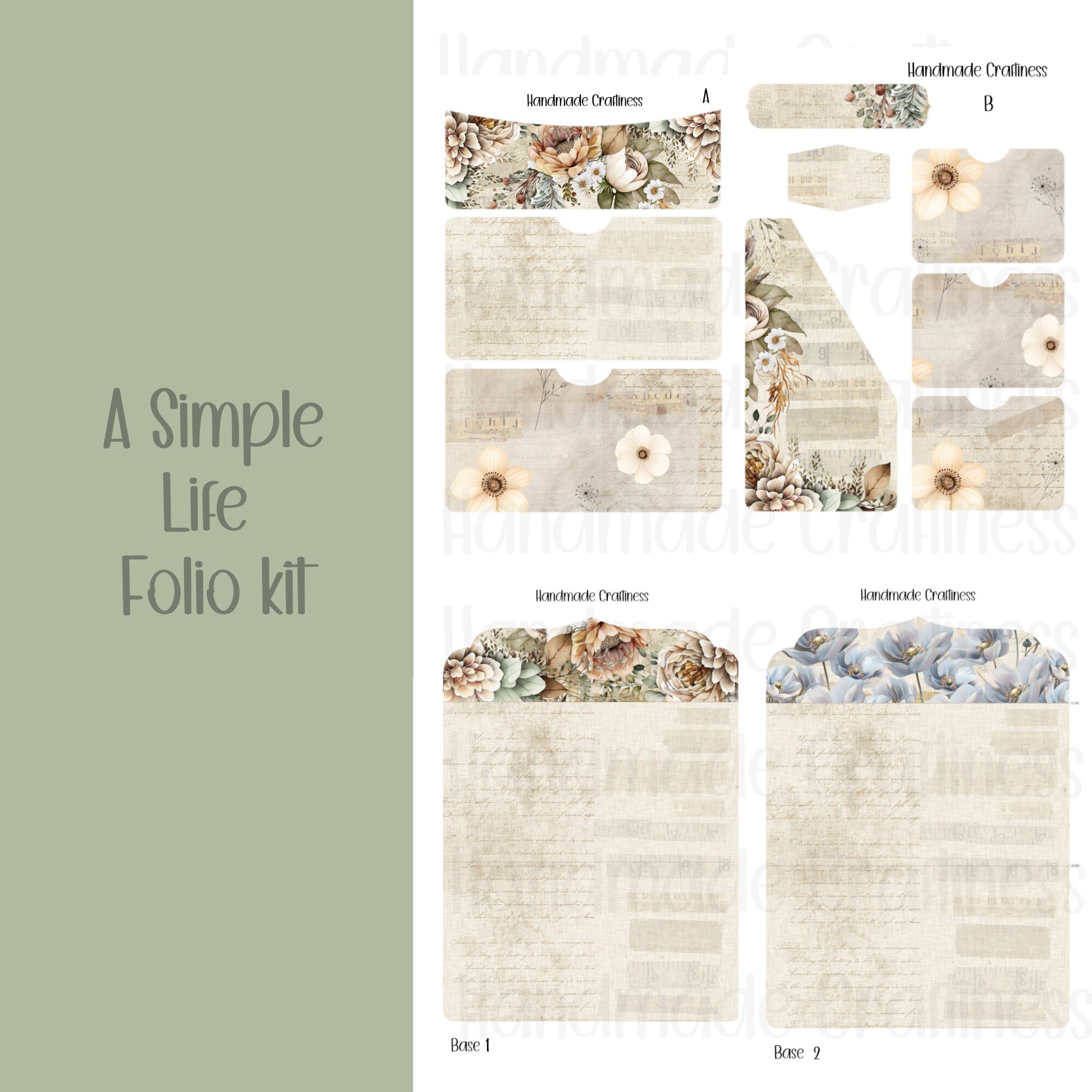 A Simple Life Scrapbooking Ephemera Folio Kit Digital Download - Etsy