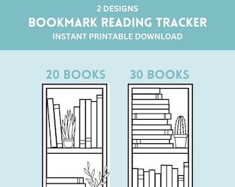 Bookshelf Reading Tracker Printable Bookmark, Instant Download PDF ...