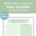 Weekly Meal Planner Printable Fillable PDF Download, Meal Plan With ...