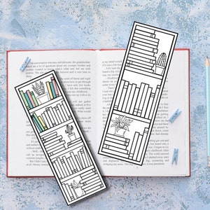 Bookshelf Reading Tracker Printable Bookmark, Instant Download PDF ...
