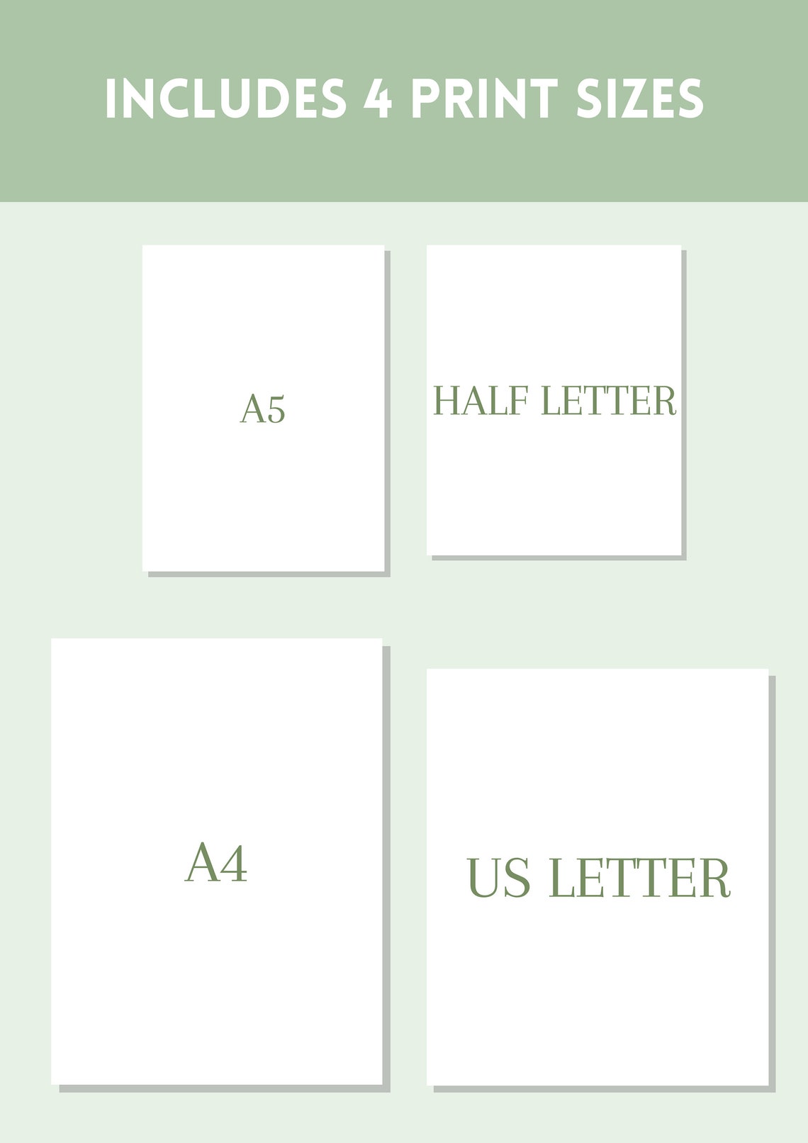 Monthly Plan Printable and Fillable PDF, Green Planner, Personal ...