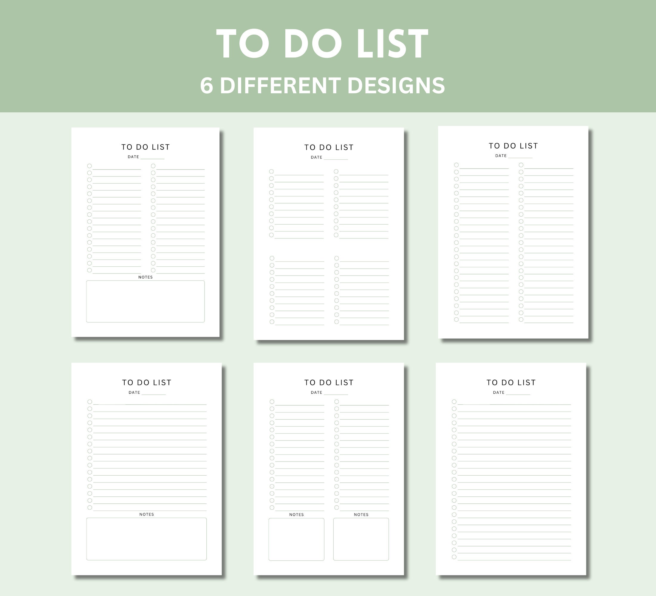 Brain Dump Bundle Printable PDF, Tasks List Template, Productivity ...