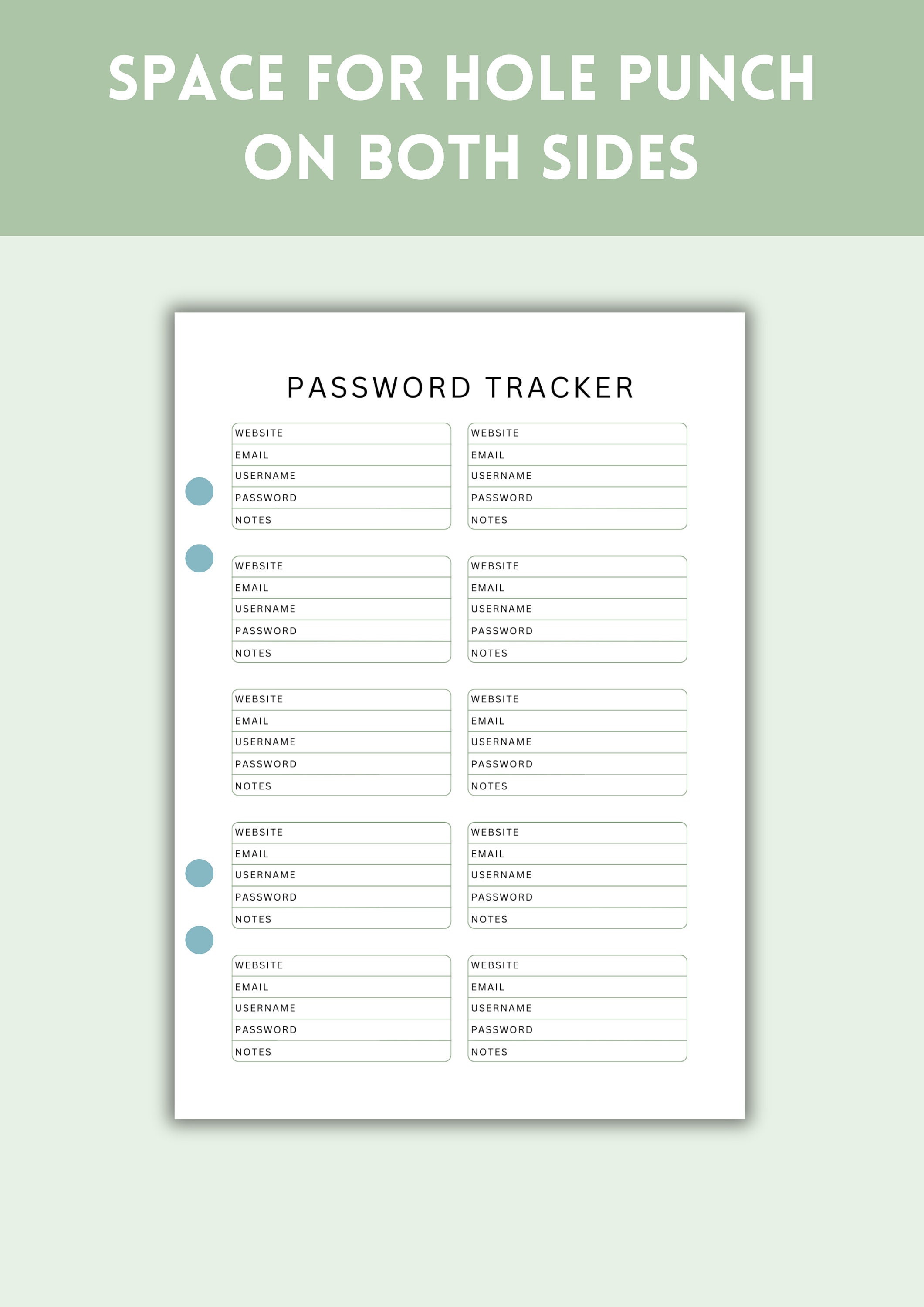 Password Tracker Printable Download, Fillable Pdf, 2 Versions, Wtf is ...
