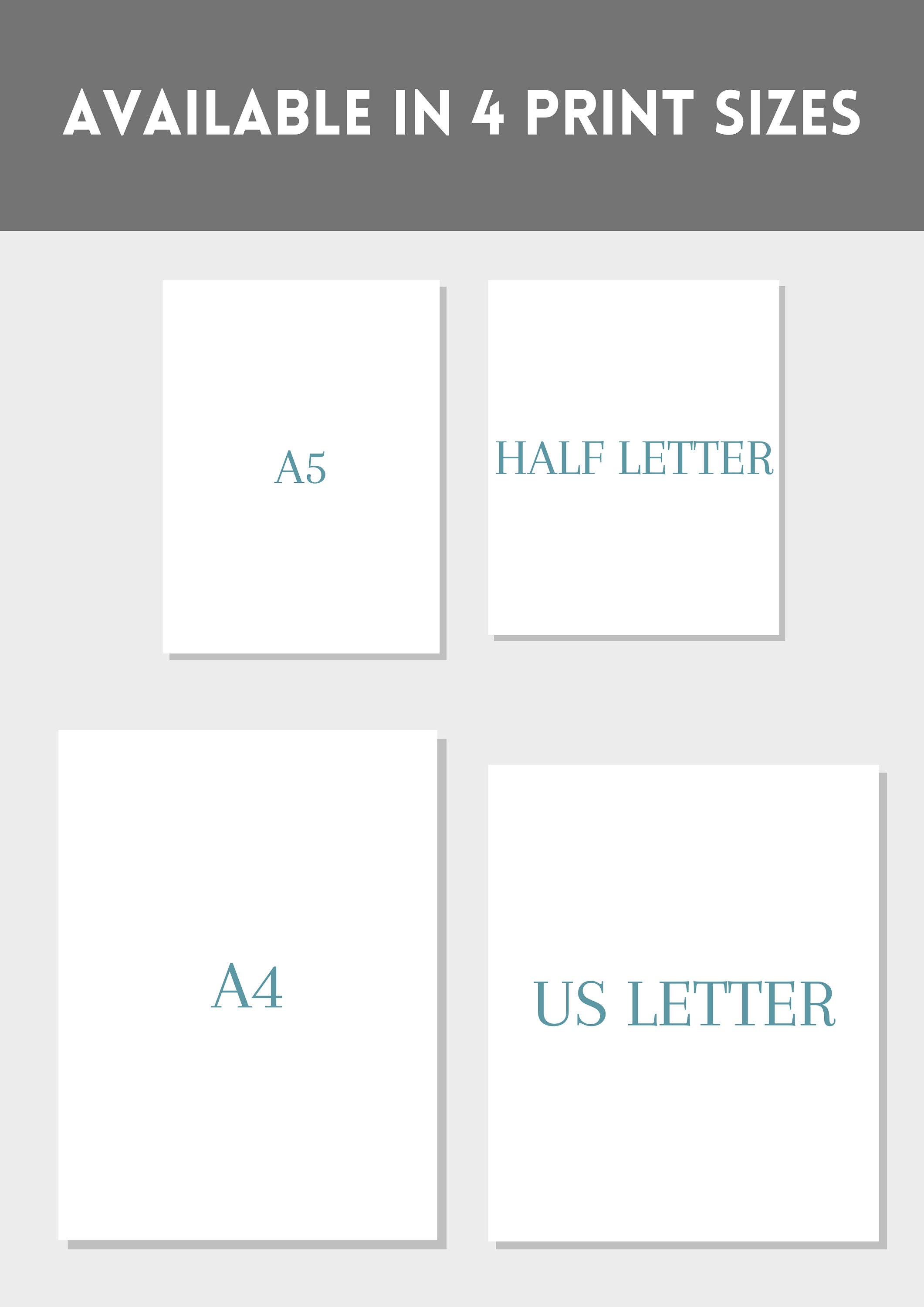 31 Day Habit Tracker Printable, Instant Download Pdf, 5 Habits Tracker ...