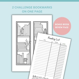 Bookshelf Reading Tracker Printable Bookmark, Instant Download PDF ...
