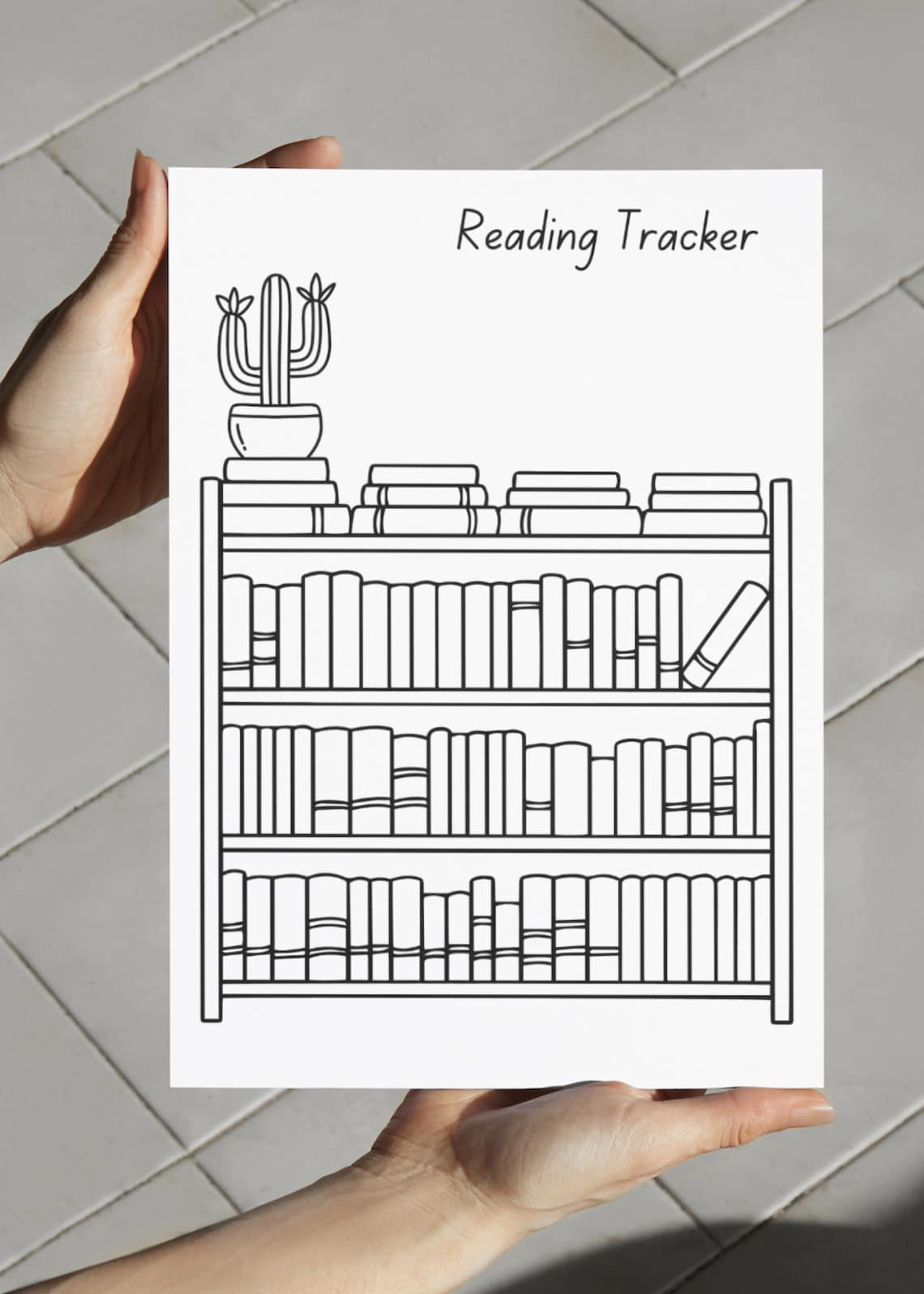 Bookshelf Reading Tracker Printable, Cute Reading Log, Reading ...