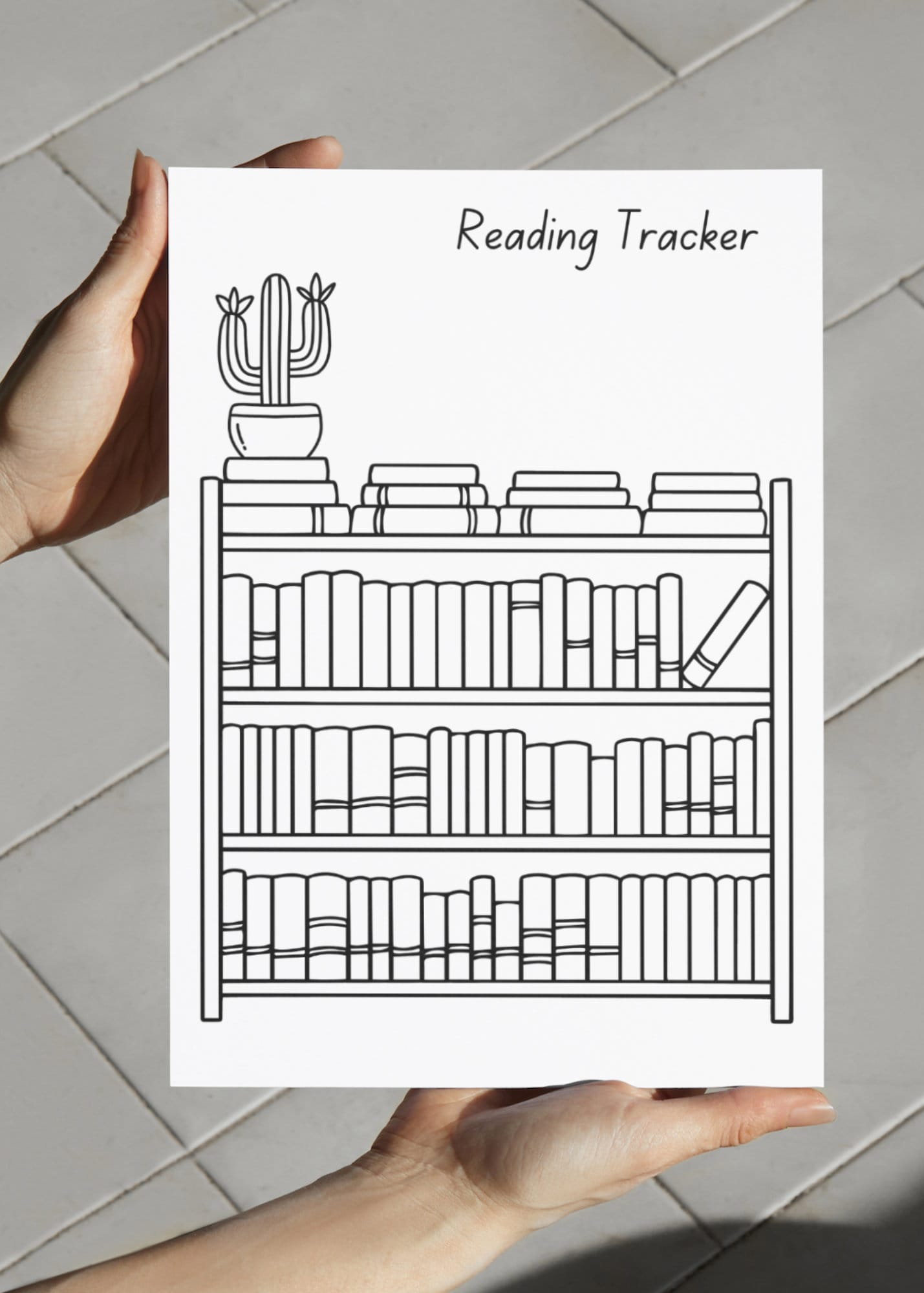 Bookshelf Reading Tracker Printable, Cute Reading Log, Reading ...