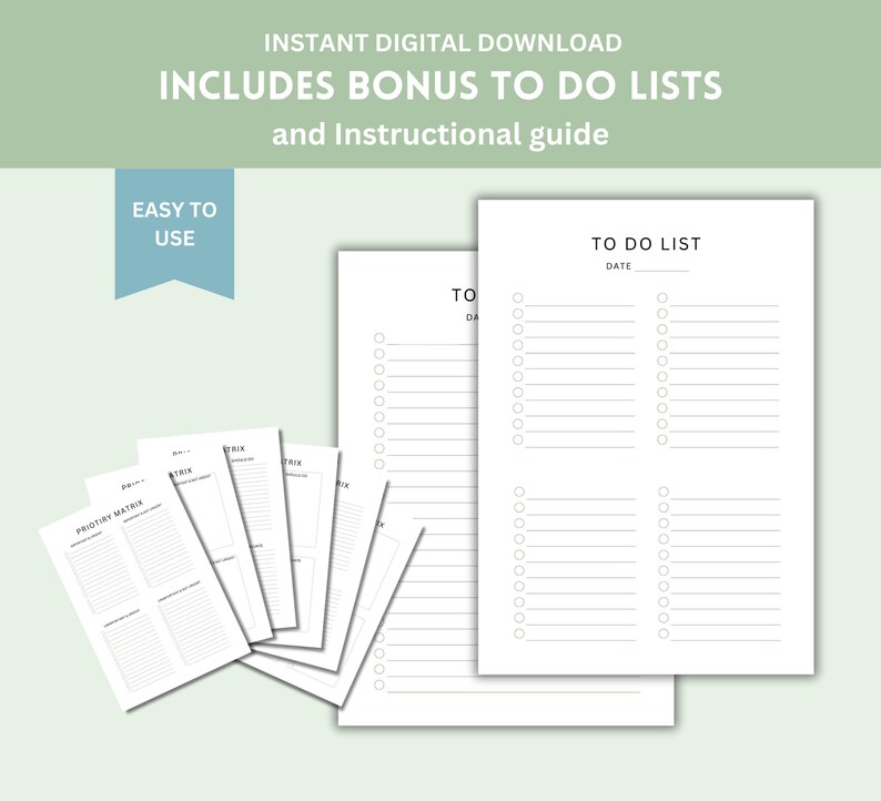 Priority Matrix Printable PDF Tasks List Template - Etsy