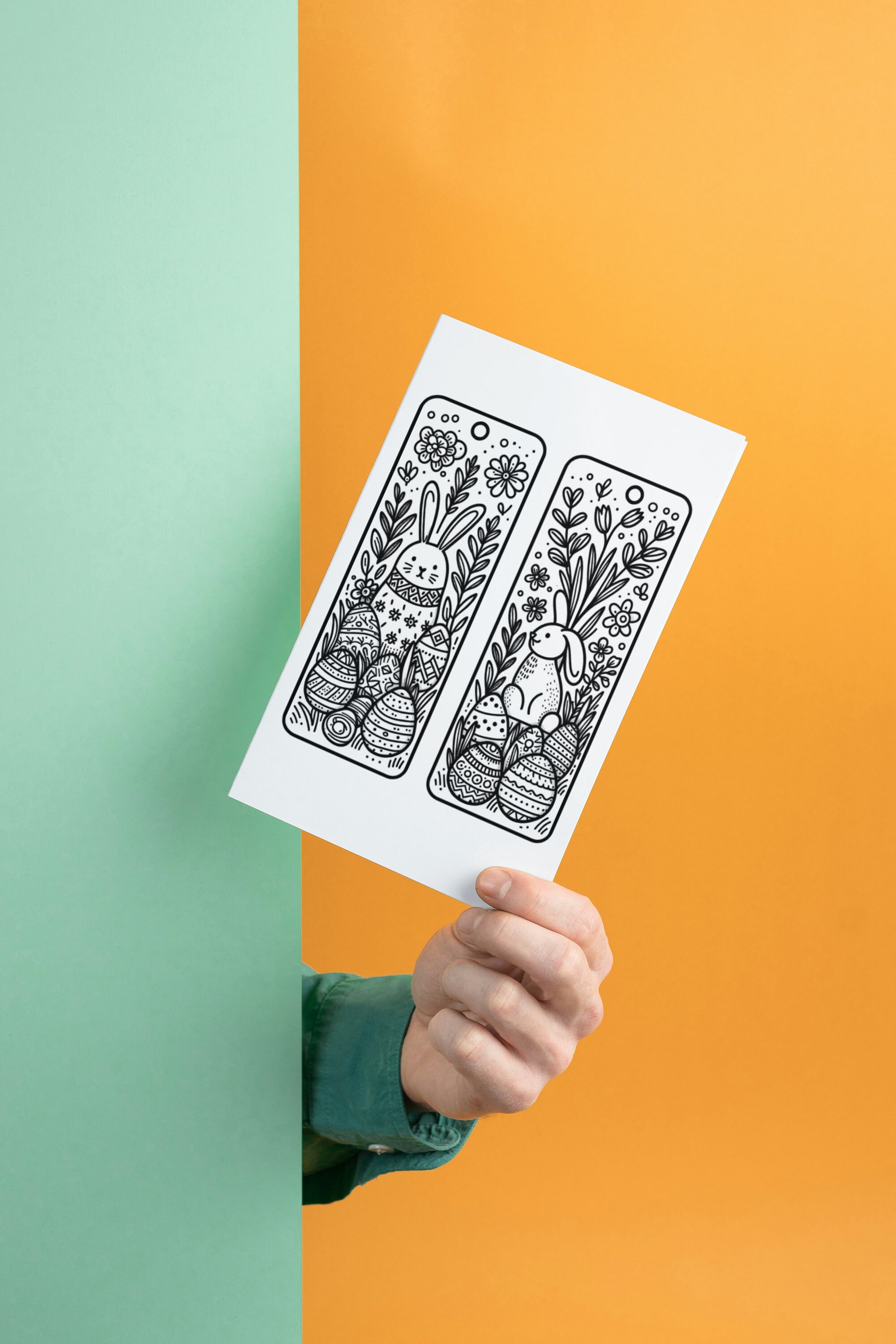 Easter Colouring Printable Bookmark, Instant Download PDF, Color in ...