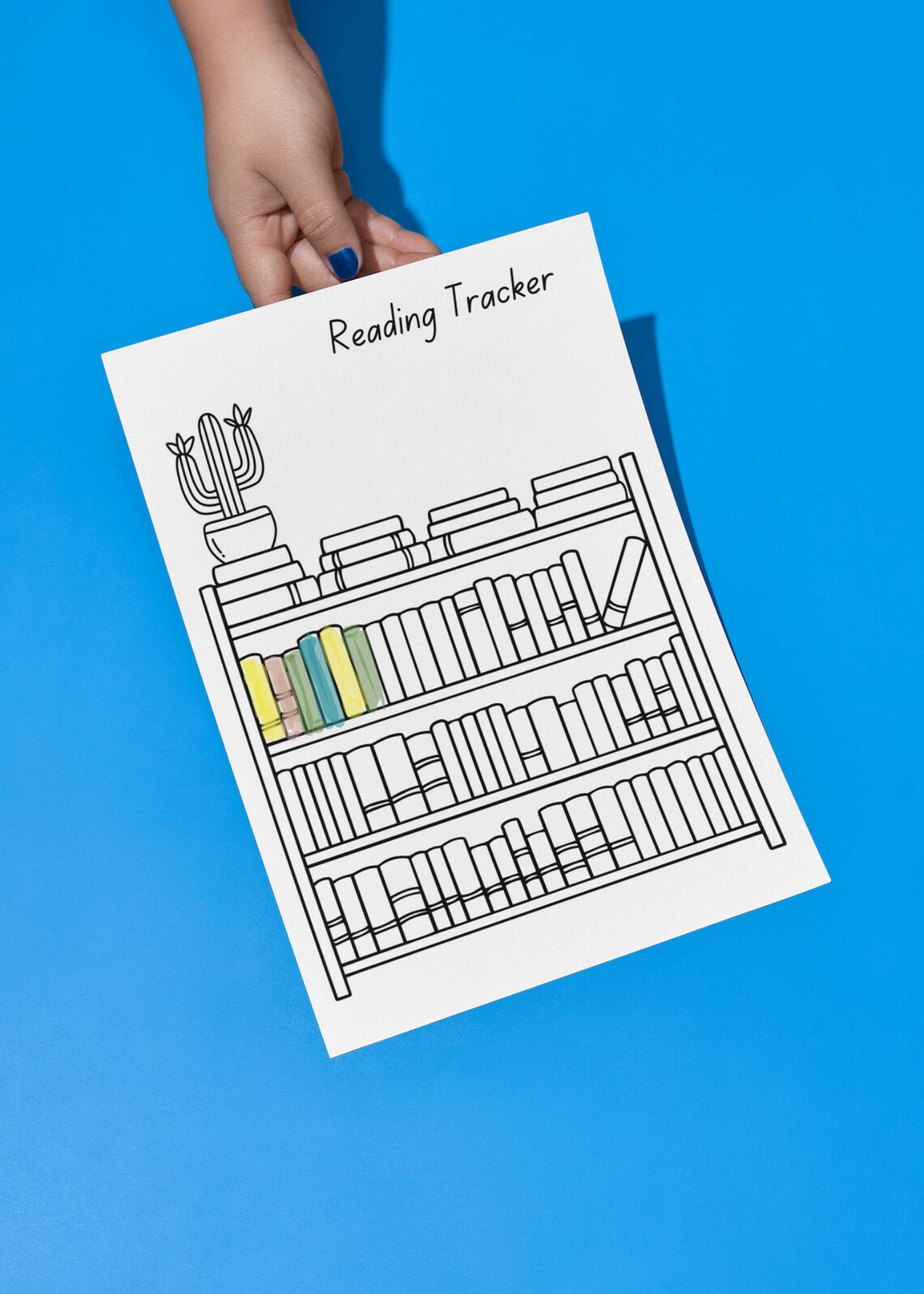 Bookshelf Reading Tracker Printable, Cute Reading Log, Reading ...