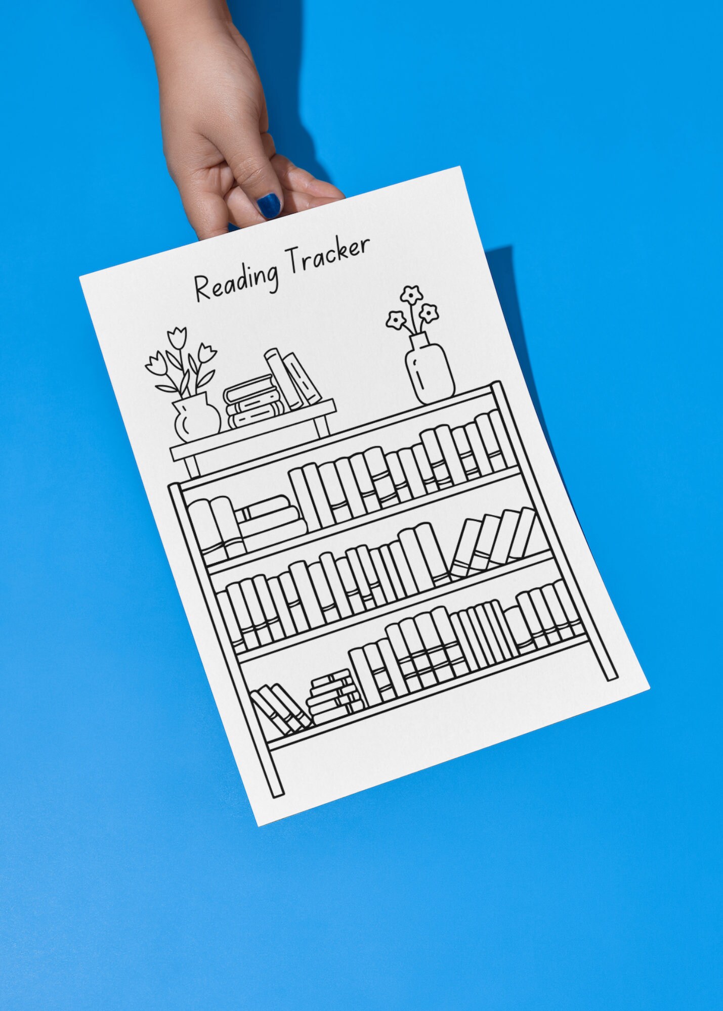 Bookshelf Reading Tracker Printable, Cute Reading Log, Reading ...