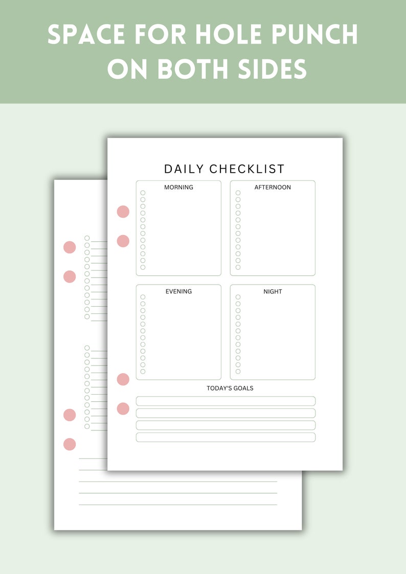 Daily Checklist Printable: Minimalist Task List Template (PDF) - Etsy ...
