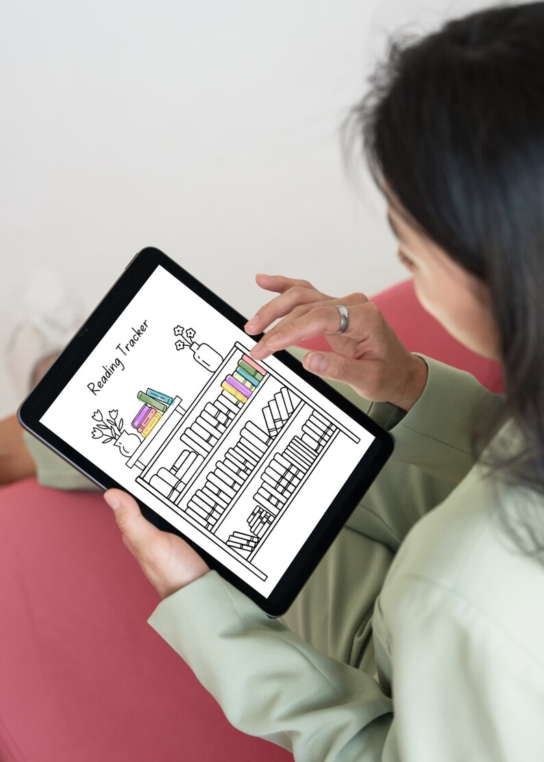 Bookshelf Reading Tracker Printable, Cute Reading Log, Reading ...