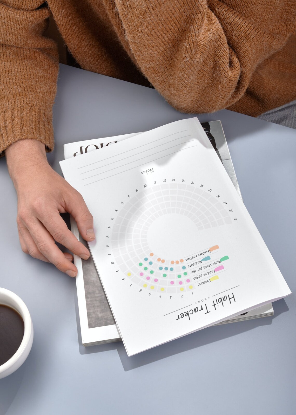 31-day Habit Tracker Printable: Monthly Circle Planner (PDF) - Etsy
