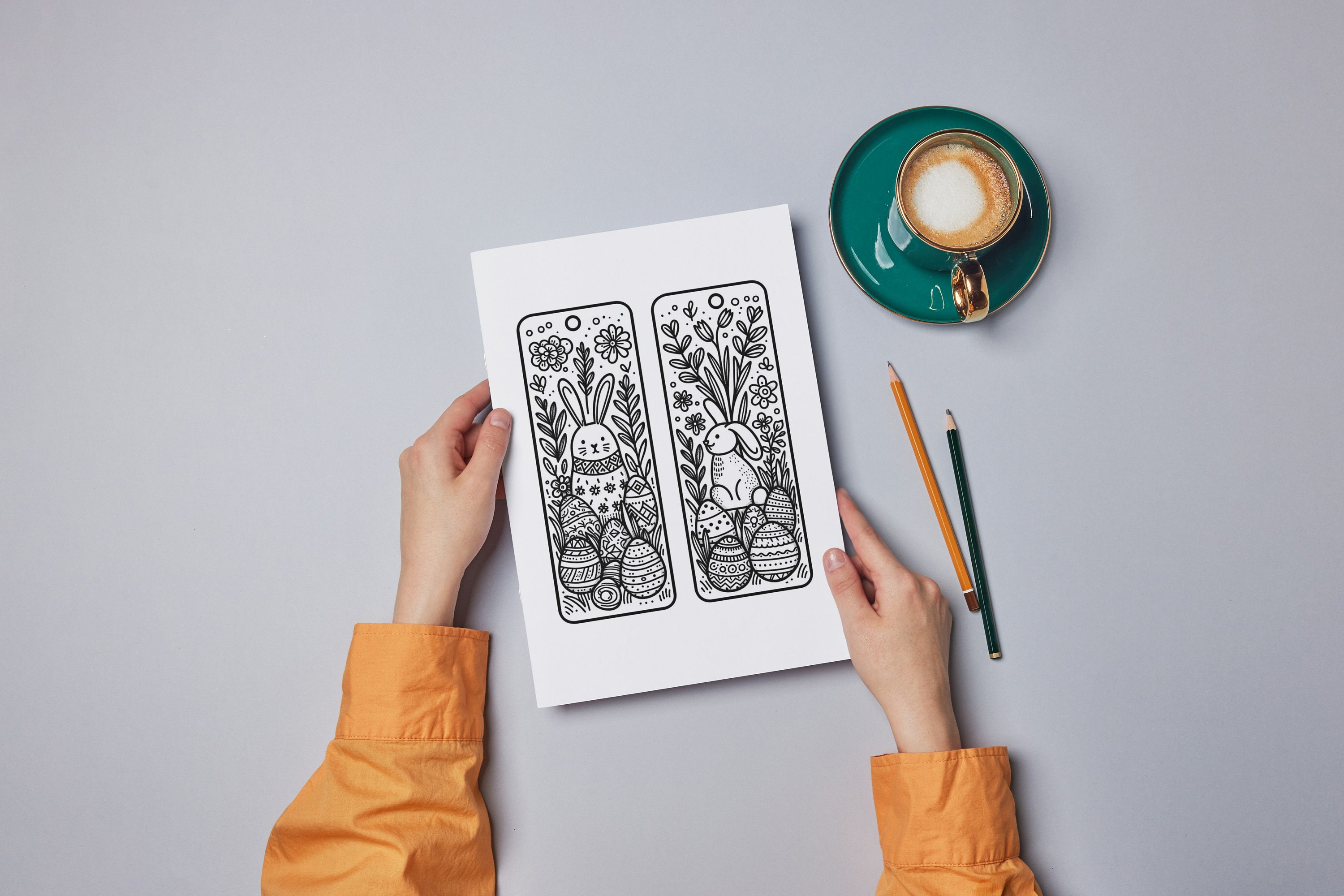 Easter Colouring Printable Bookmark, Instant Download PDF, Color in ...
