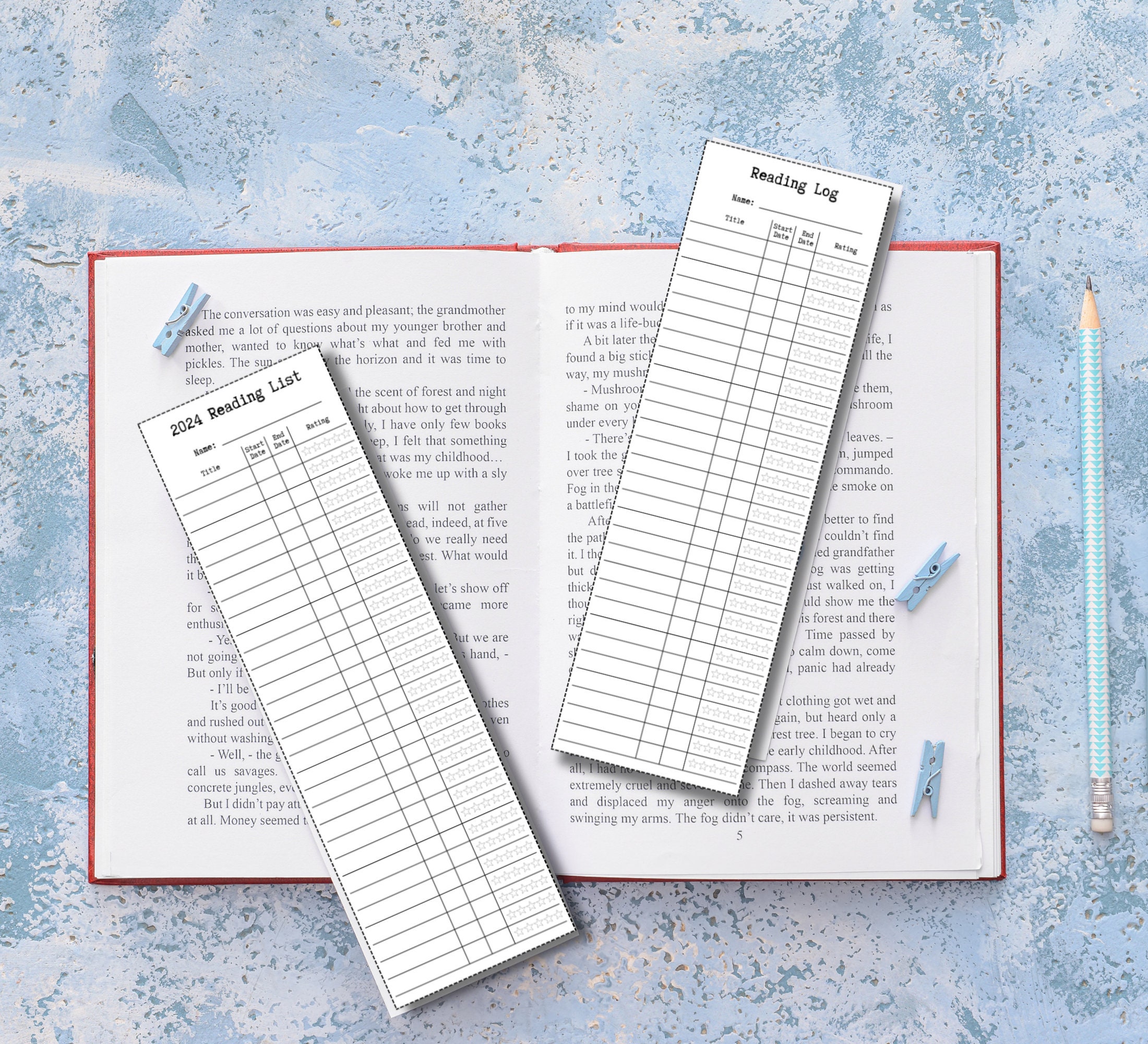 Reading Log Bookmark Printable 2025, Instant Download PDF, Reading List ...