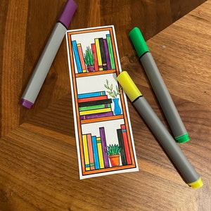 Bookshelf Reading Tracker Printable Bookmark, Instant Download PDF ...
